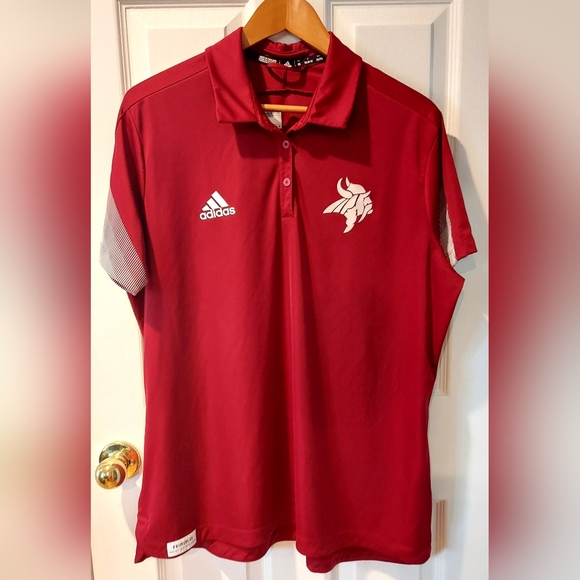 adidas | Tops | Adidas Primeblue Womens Polo Red Wine Shirt | Poshmark